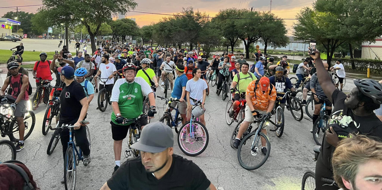 Spring Time Bike Riding - Critical Mass Houston